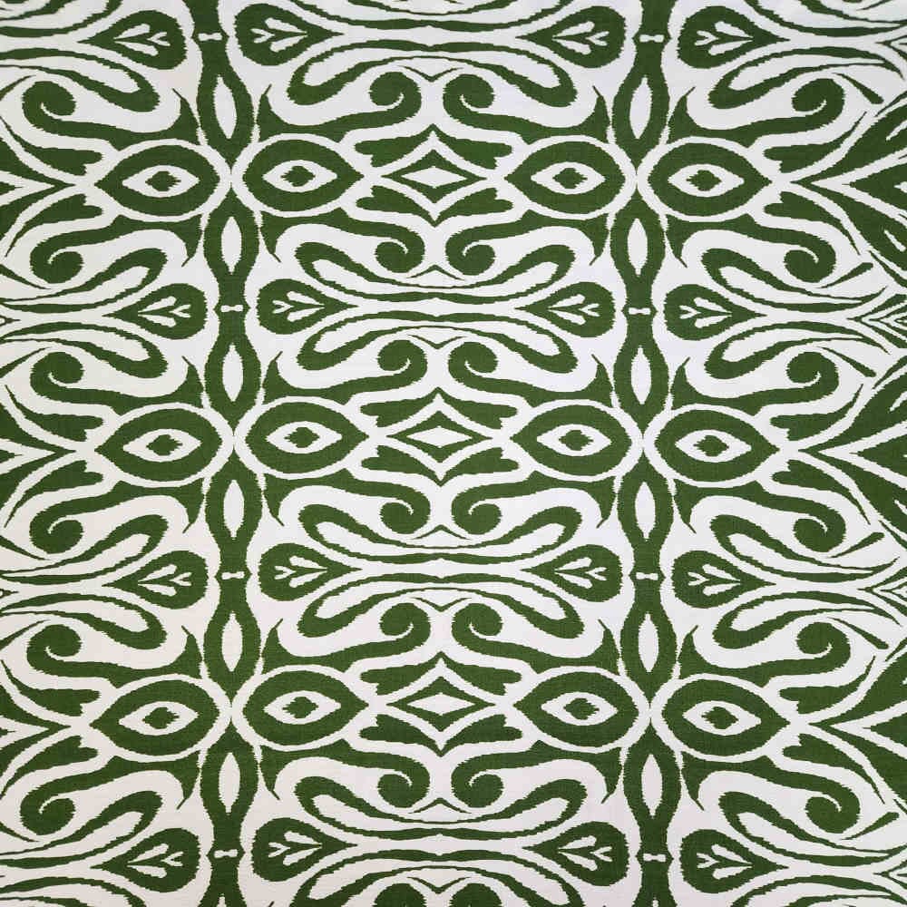 Belgian Linen Look – Abstract – Bottle Green | Curtain Dream