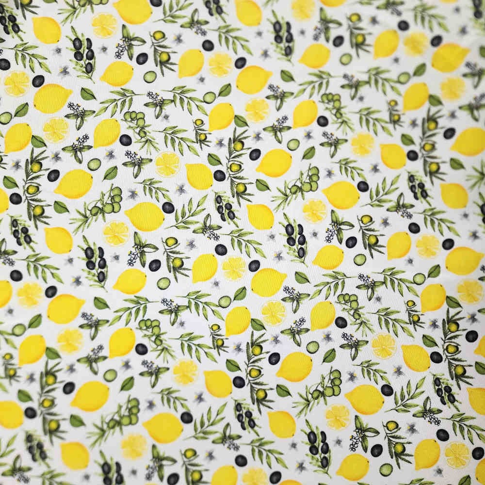 Printed Mini Matt – Lemon – White | Curtain Dream