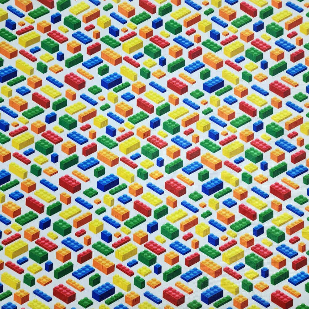 Printed Mini-Matt – Building Blocks – Multi-colored | Curtain Dream