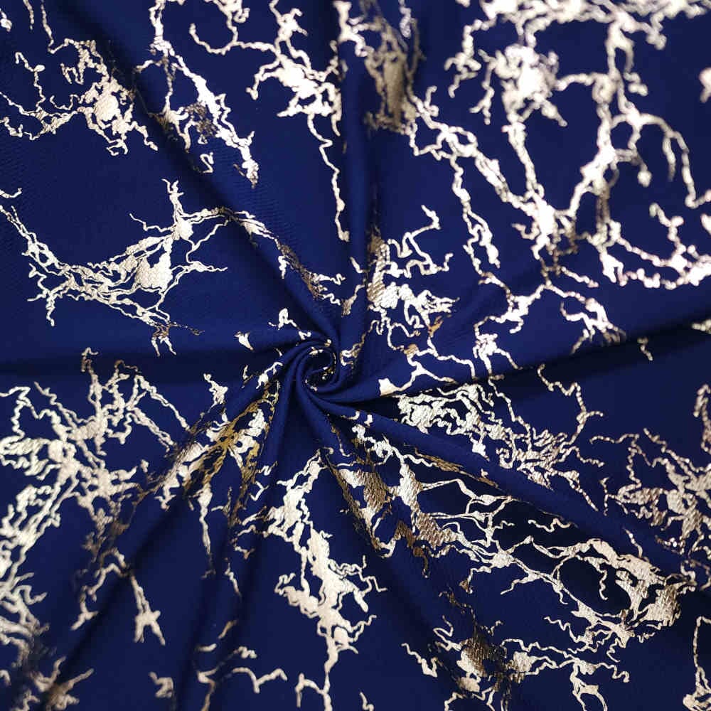 Bullet Crepe Foil – Navy Blue | Curtain Dream