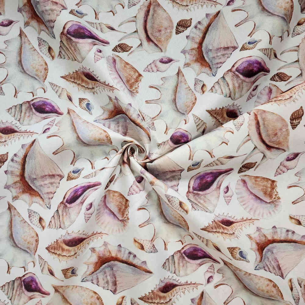 Printed Mini-Matt – Sea Shells – Purple | Curtain Dream
