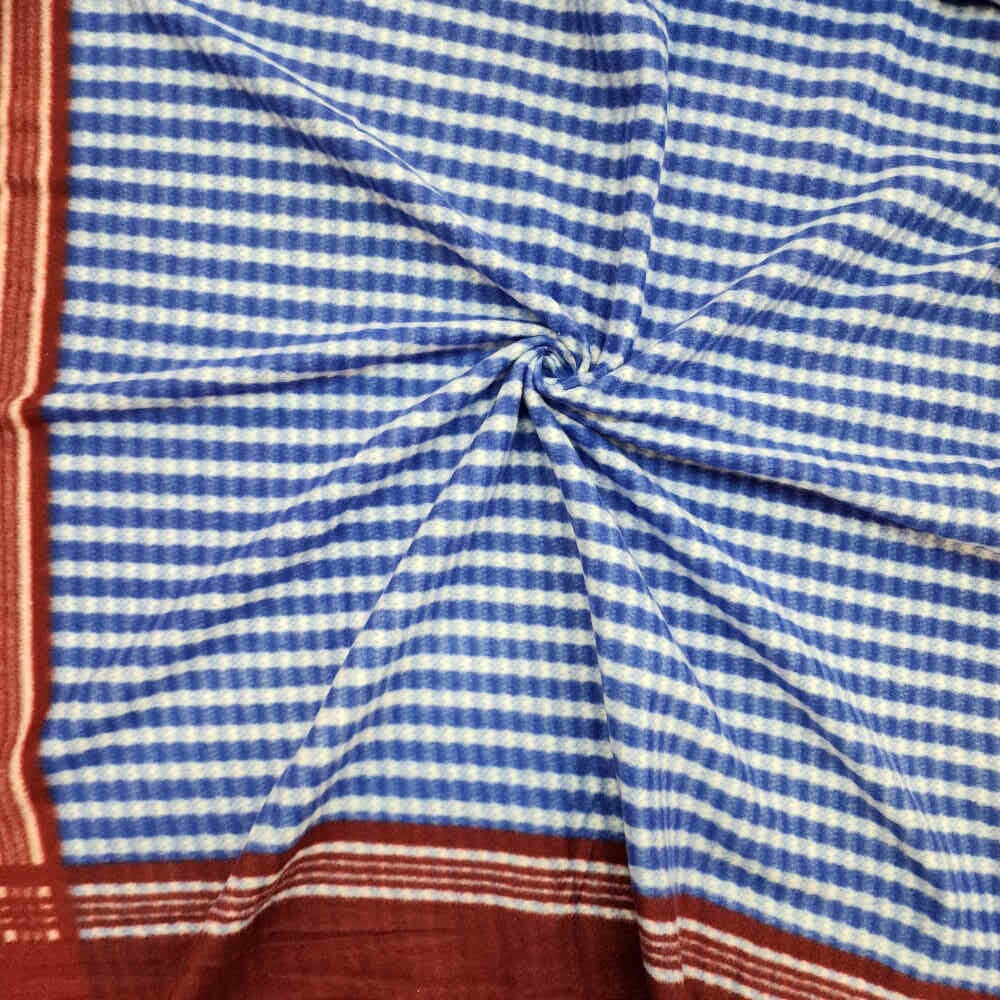 Polar Fleece – Khanga – Paulo – Blue & White | Curtain Dream