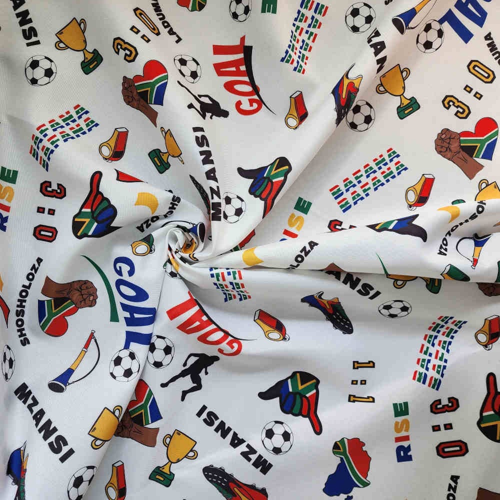 Printed Mini Matt – Soccer – White | Curtain Dream
